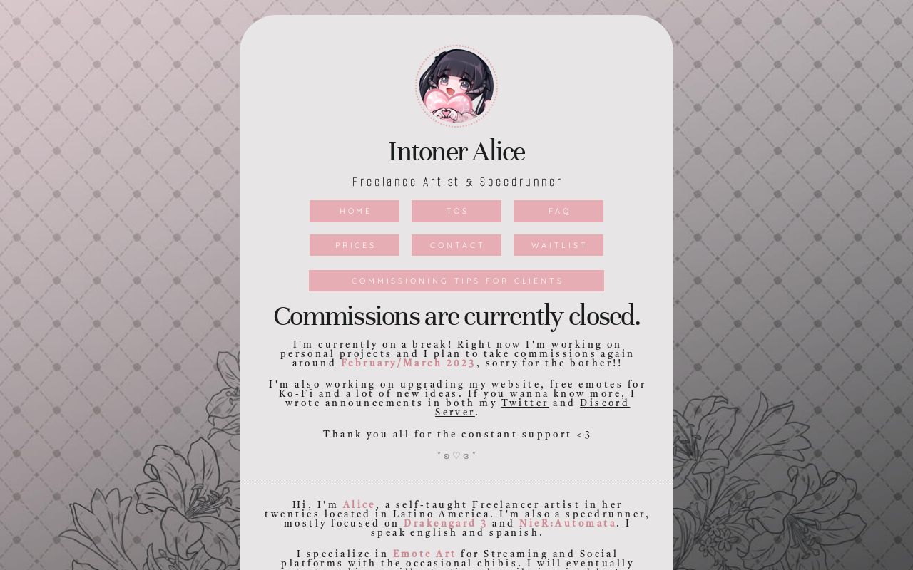 Intoner Alice's Info